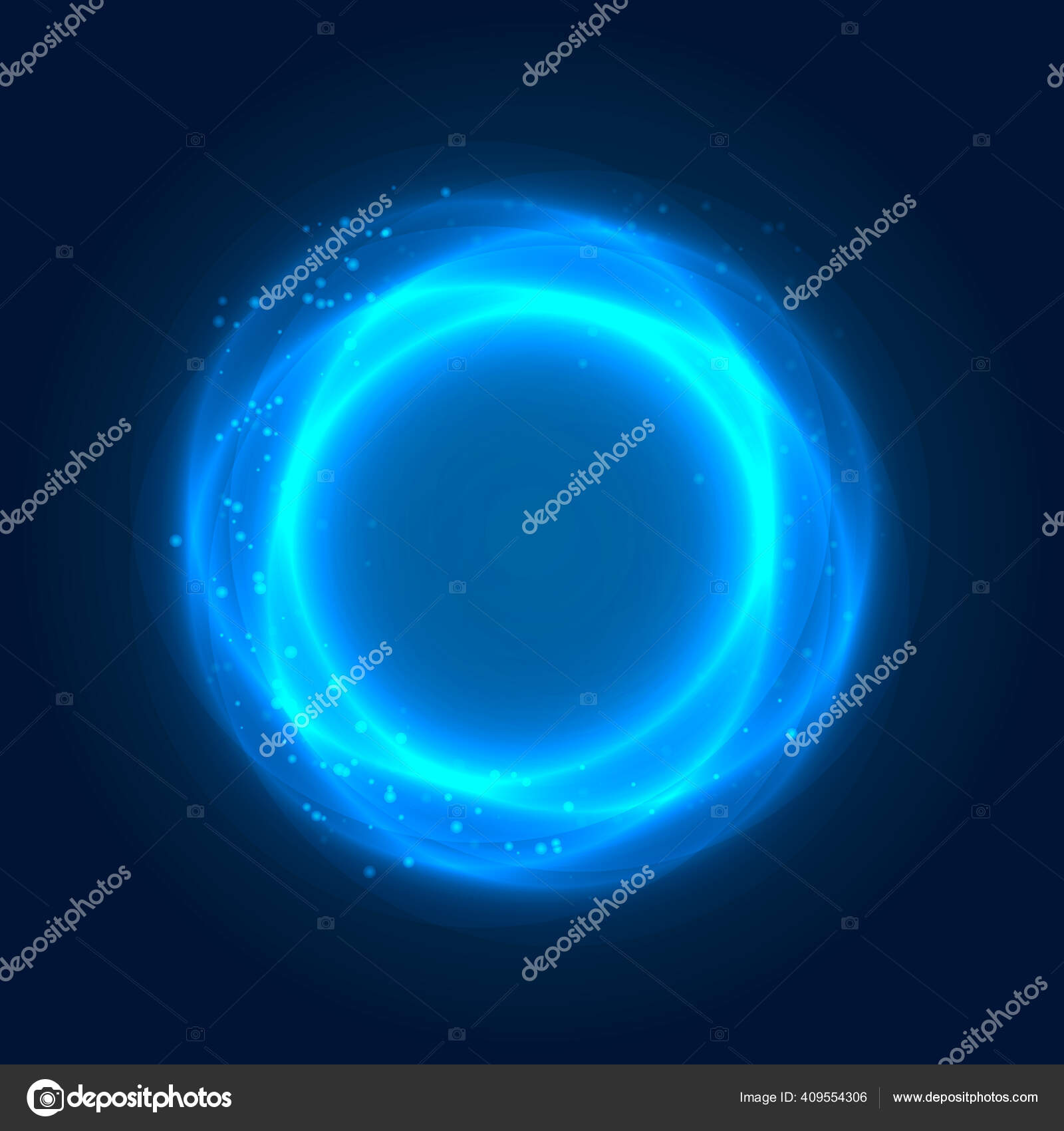 Glowing Rings Light Effects Vector Illustration Artwork Party Flayers ...