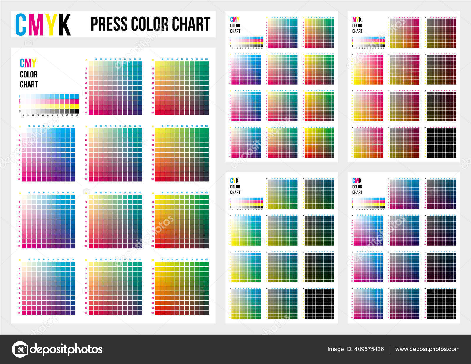 Cmyk Press Color Chart Vektor Farbpalette Cmyk Prozess ... Cmyk Press Color Chart Vektor Farbpalette Cmyk Prozess ...