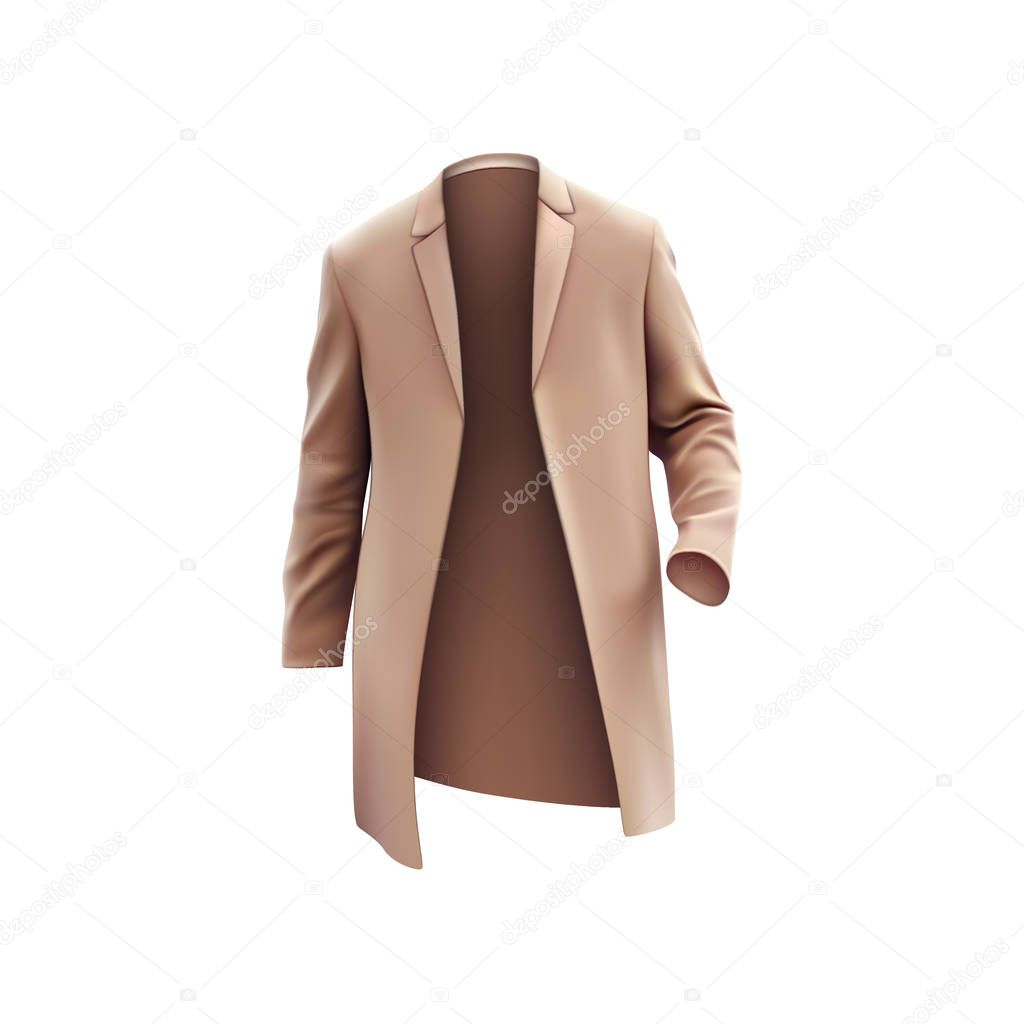 Abrigo aislado sobre un blanco. Ilustración vectorial. 2022