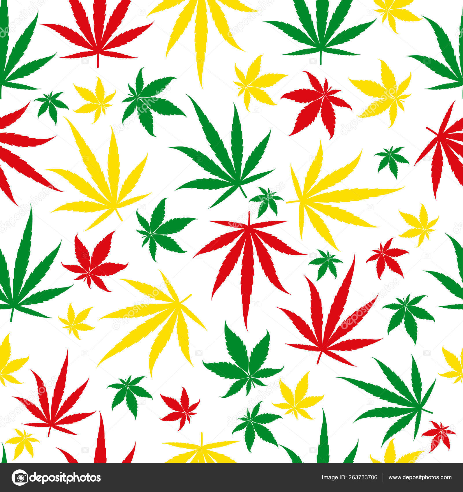 Weed Leaf Background Rasta