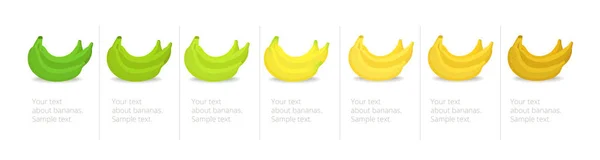 Round banana ripeness stages chart. Circular colour gradation set plant ...
