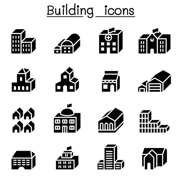 Building icon set in thin line style Stock Vector Image by ©slalomop ...