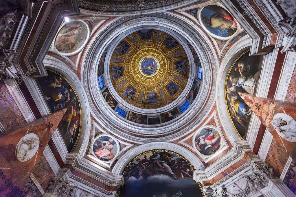 Roma, Italia - 20 de marzo de 2018: Cúpula de Rafael en la Capilla ...