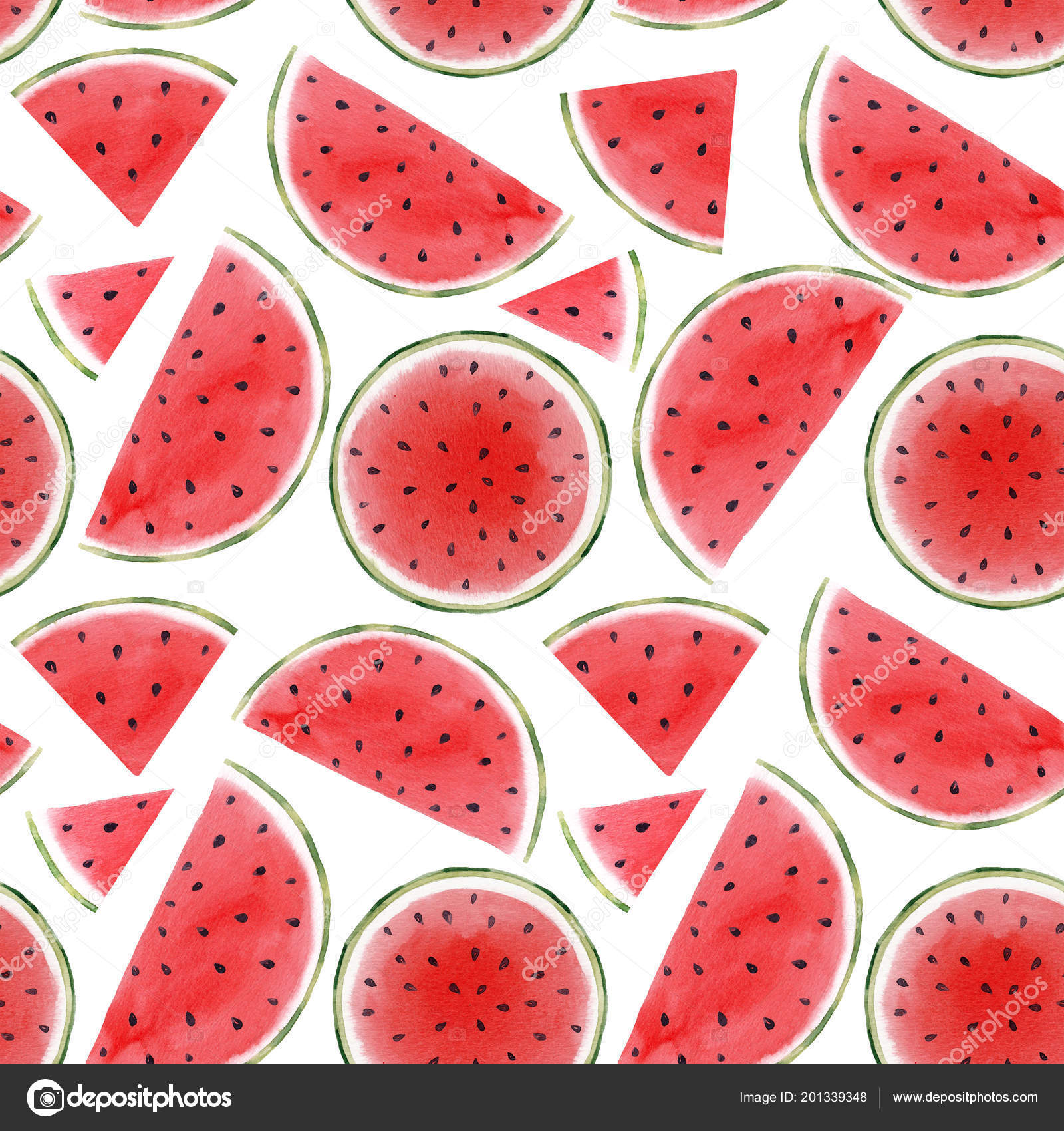Watercolor watermelon seamless pattern — Stock Photo © ZeninaAsya ...