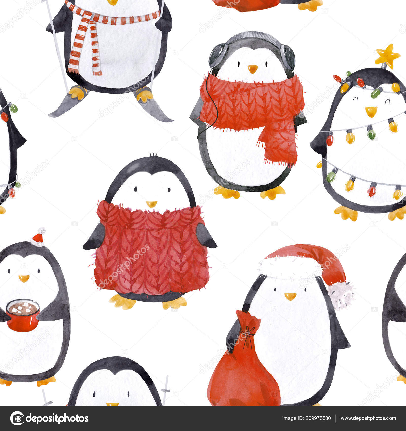 Christmas Baby Penguin Clipart