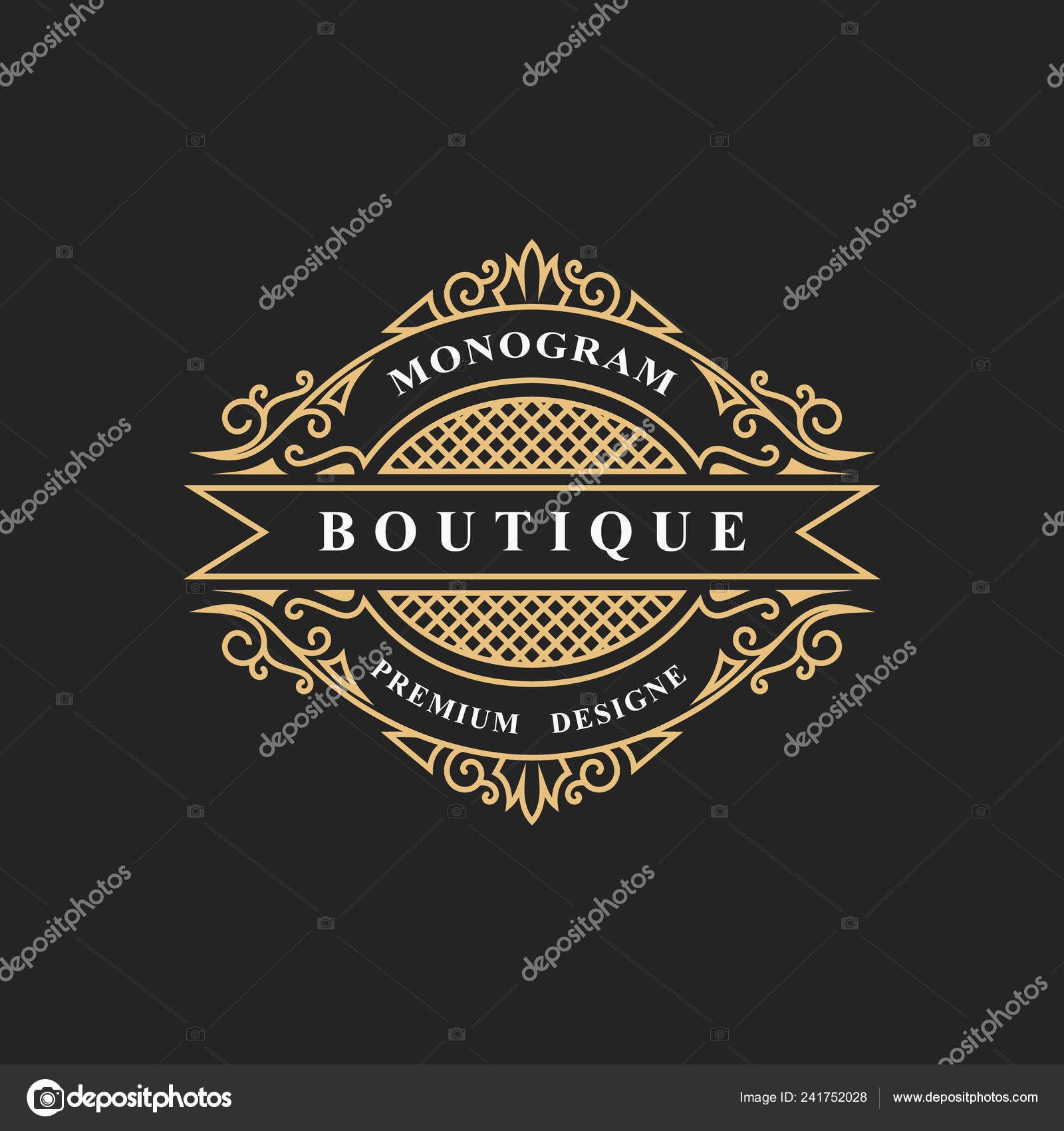 Monogram Design Elements Graceful Template Calligraphic Elegant Line ...