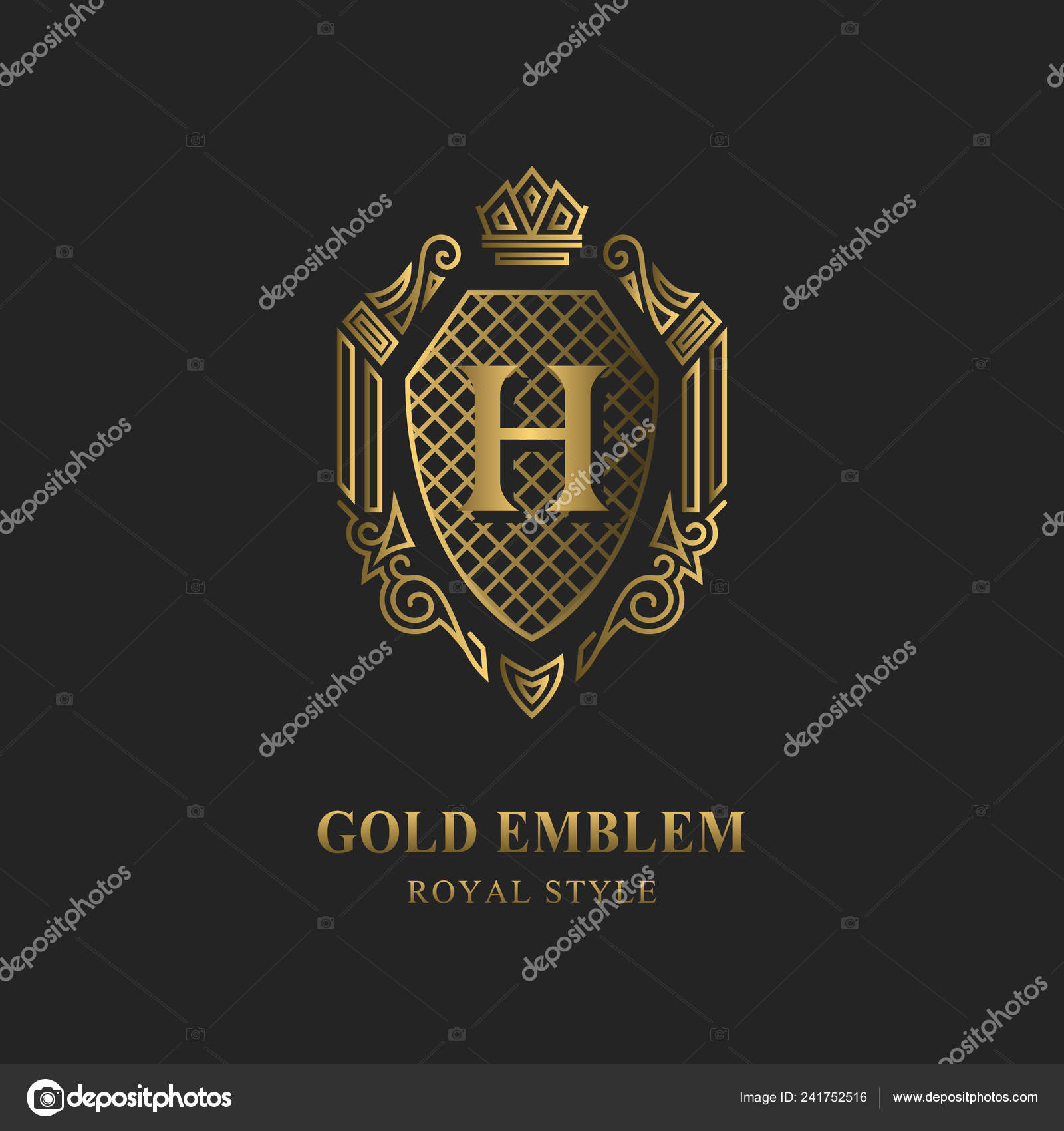 Gold Crest Logo Template