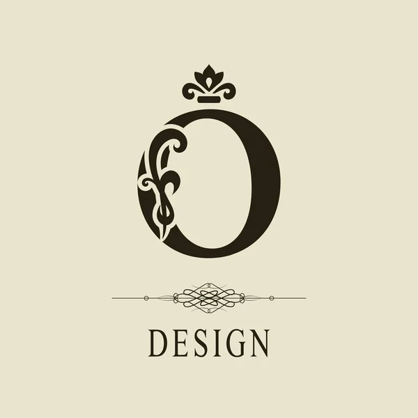 Elegant Capital letter O. Graceful royal style. Calligraphic beautiful ...