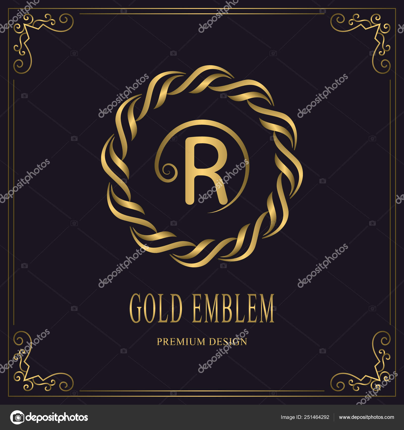 Gold Crest Logo Template