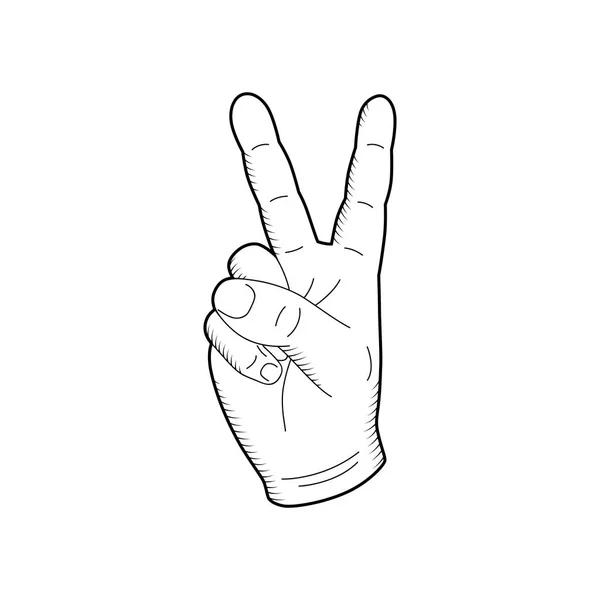 Peace Hand Drawing