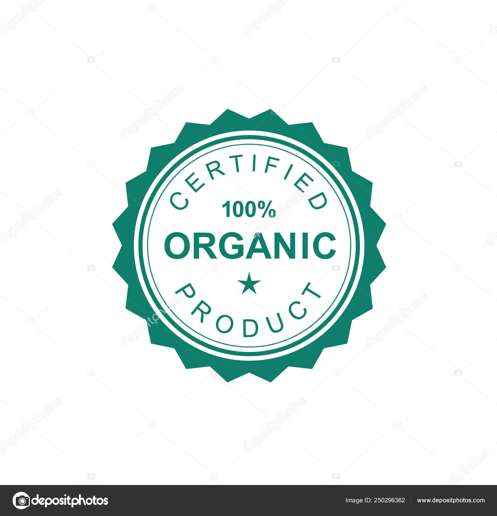 Stamp Label Certified Organic Product Vector Illustration — Stock ...