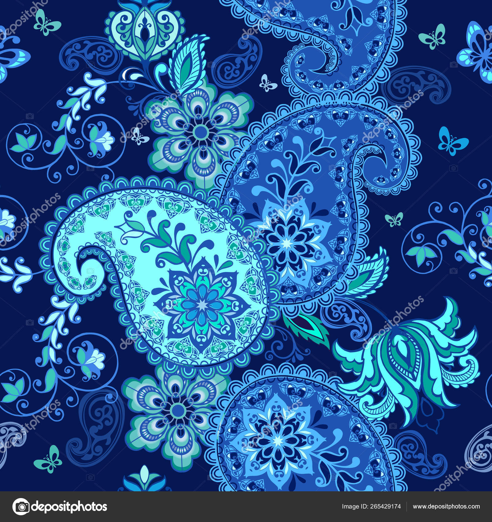 Seamless Paisley Wallpaper