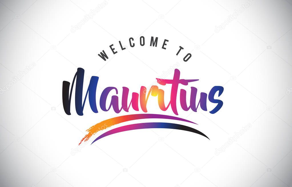 Mauricio Bienvenido al mensaje en colores modernos vibrantes púrpura ...