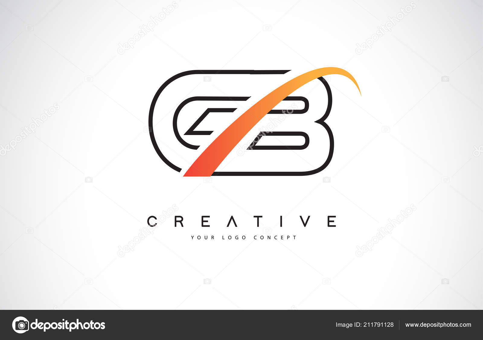 Swoosh Letter Logo Design Modern Yellow Swoosh Curved Lines Vector ...