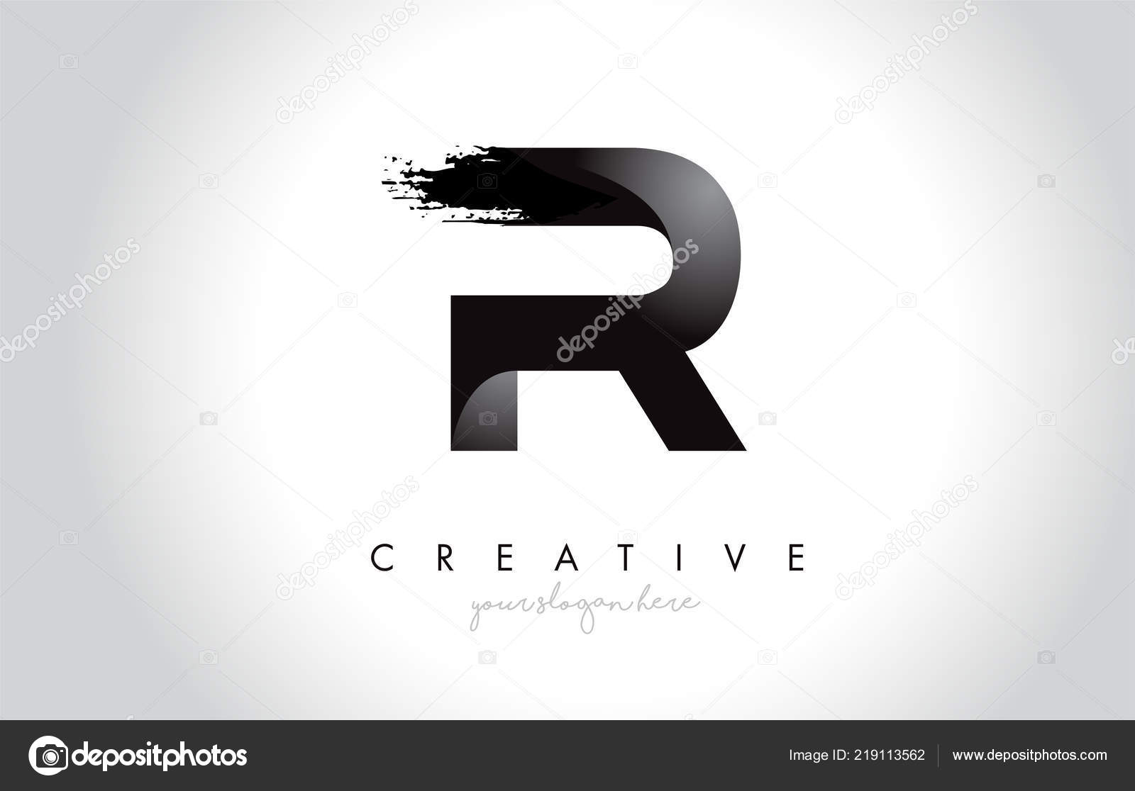 Letter Design Brush Stroke Modern Look Vector Illustration Stock Vector ...