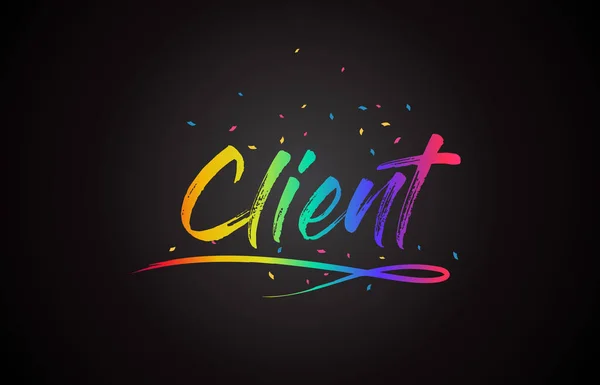 Storytelling Word Text Handwritten Rainbow Vibrant Colors Confetti ...