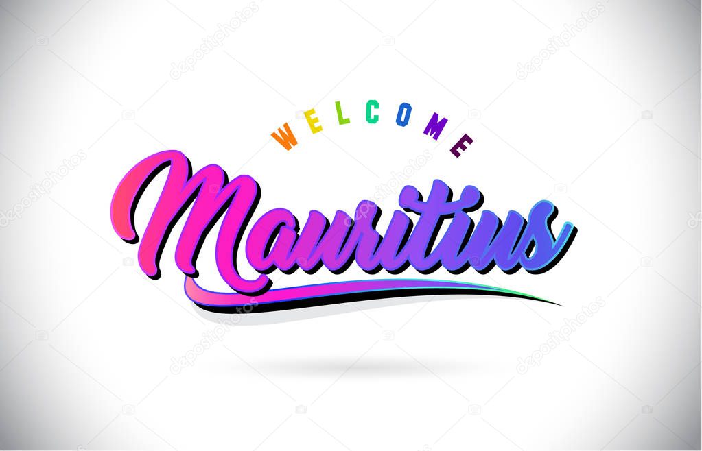 Mauricio Bienvenido a Word Texto con Creative Purple Pink fuente ...