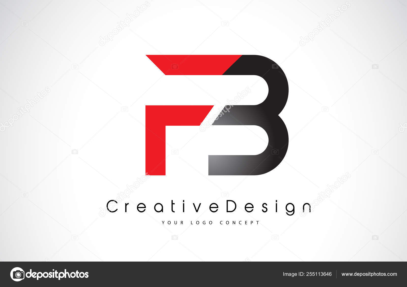 Fb Letter Logo Letter Fb, Bf Abstract Company Or Brand Logo Design
