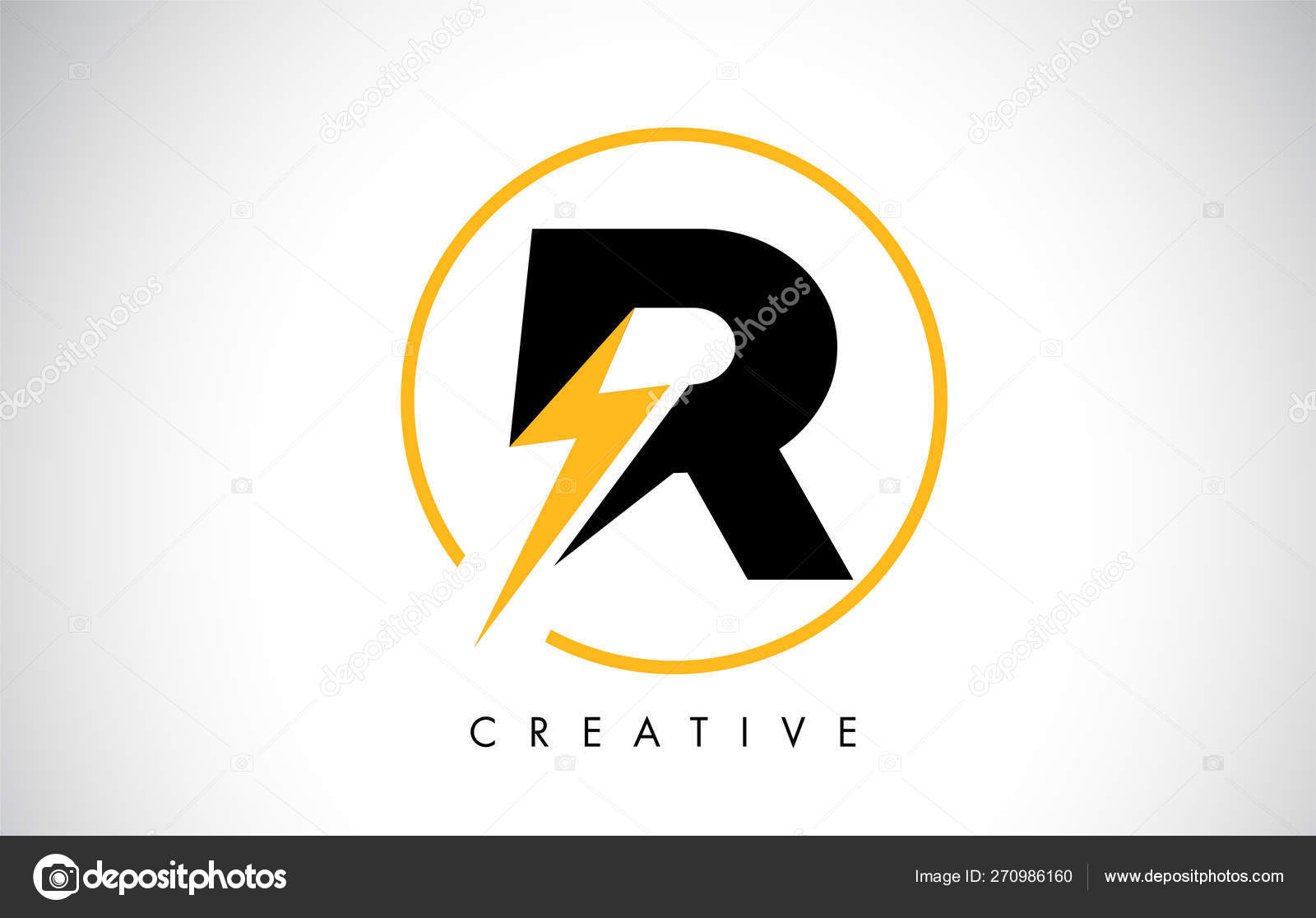 Lightning Letter R Logo