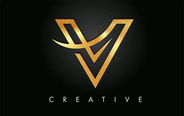 Golden v logo Vector Art Stock Images | Depositphotos