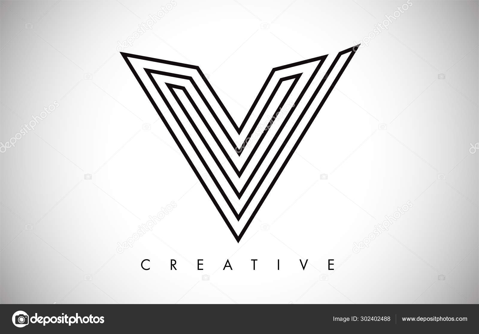 V Letter Modern Trendy Design Logo. Letter V Icon Logo with Mode Stock ...