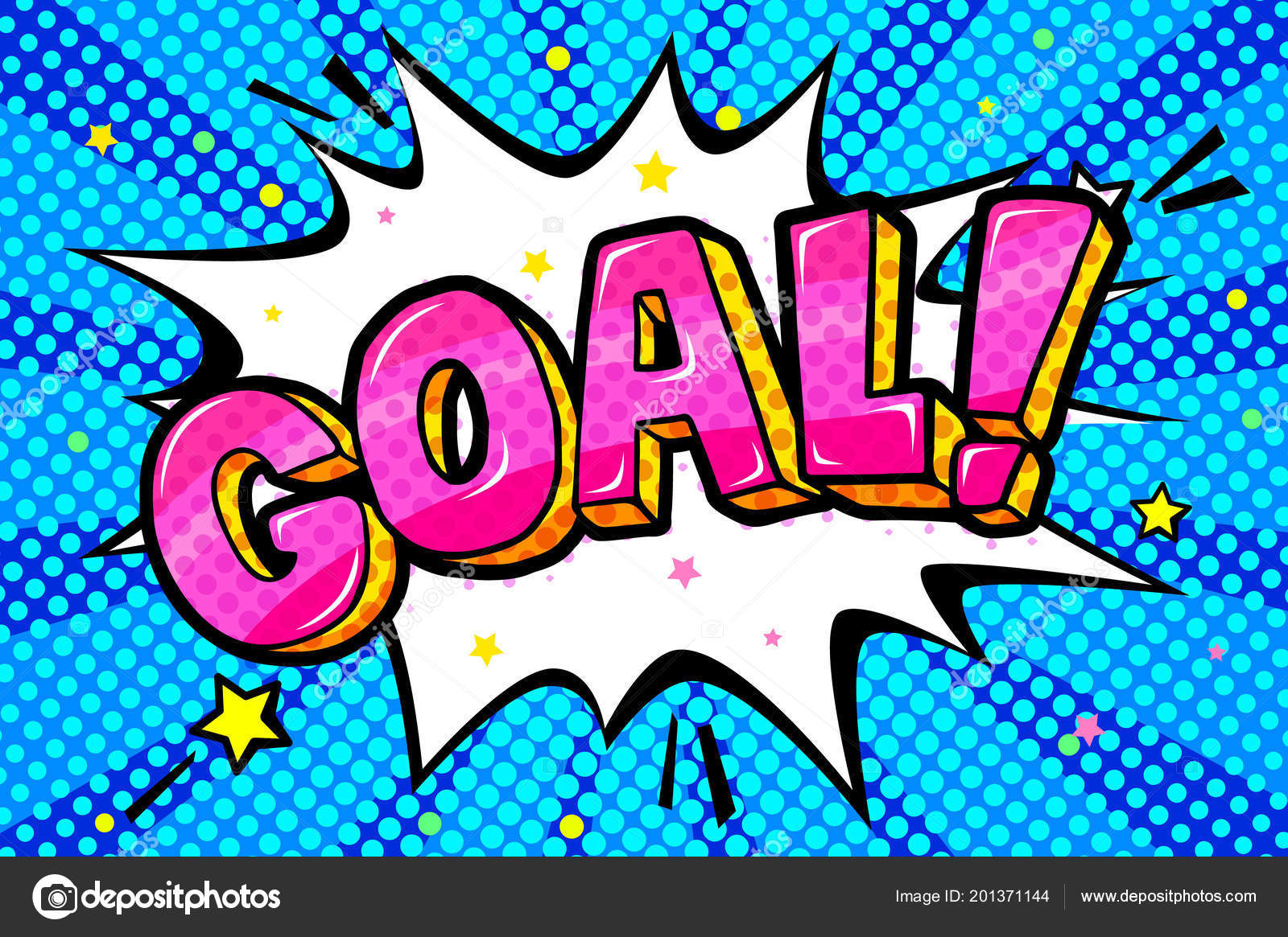 Goal Word Sound Speech Bubble — Stock Vector © VectorStory #201371144