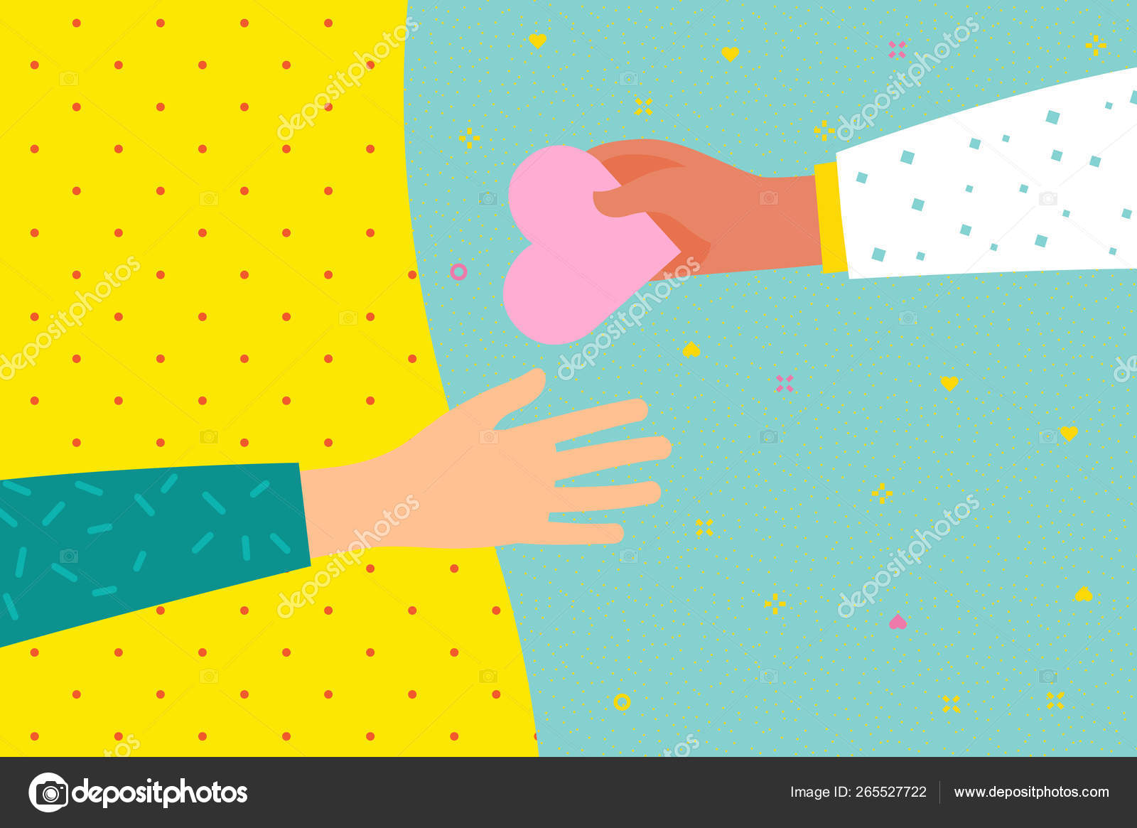 Concept Charity Donation Give Share Your Love People Hand Man — Stock ...