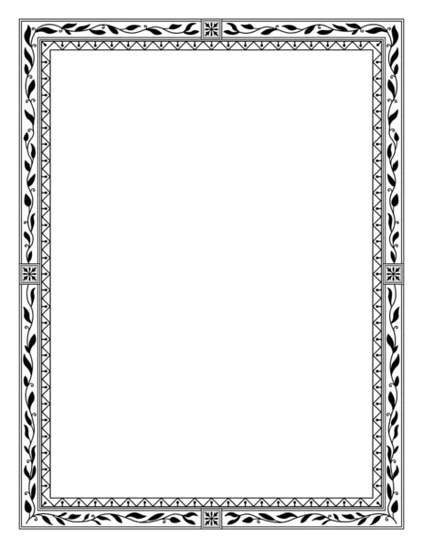 Black rectangular ornate framework, template for title page, page ...