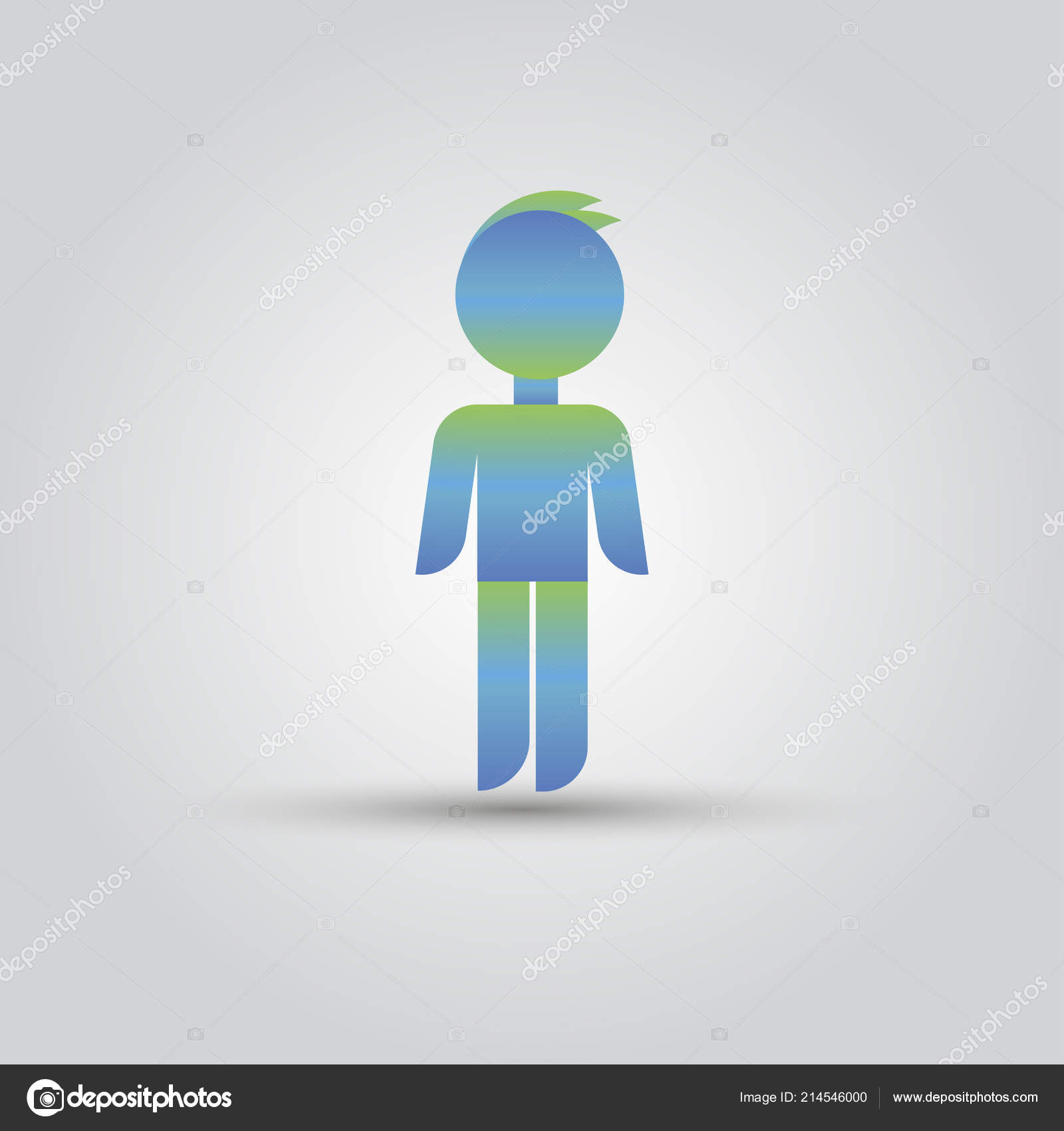 Icon blue stick figure man male Stock Vector Image by ©jkazanceva ...