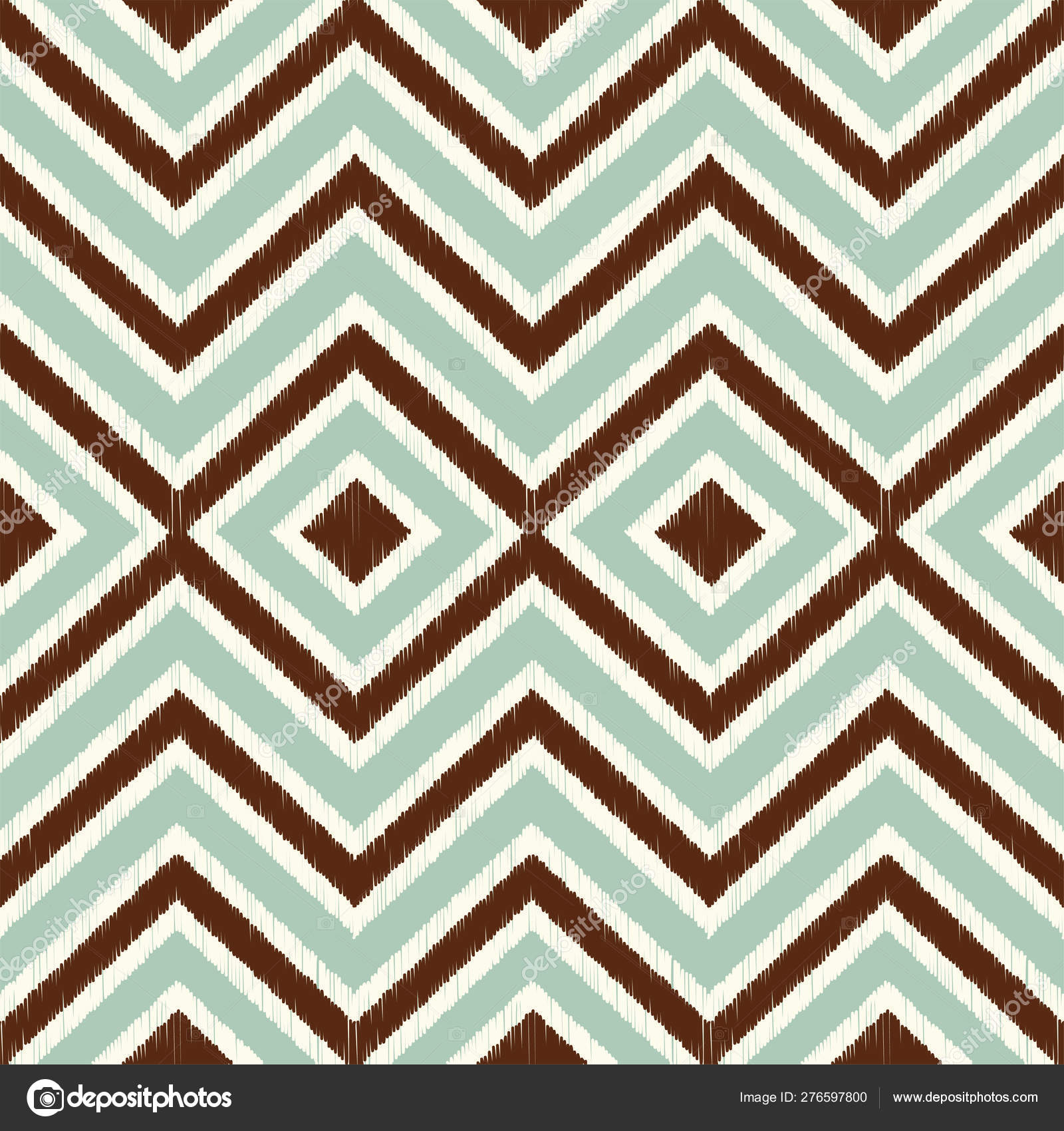 Ethnic Tribal Zig Zag Rhombus Seamless Pattern Vector Illustration ...