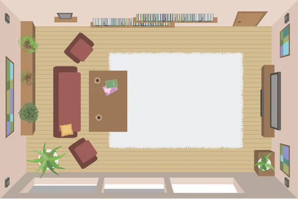 Farm Top View Village Houses Buildings Fields View Stock Vector Image ...