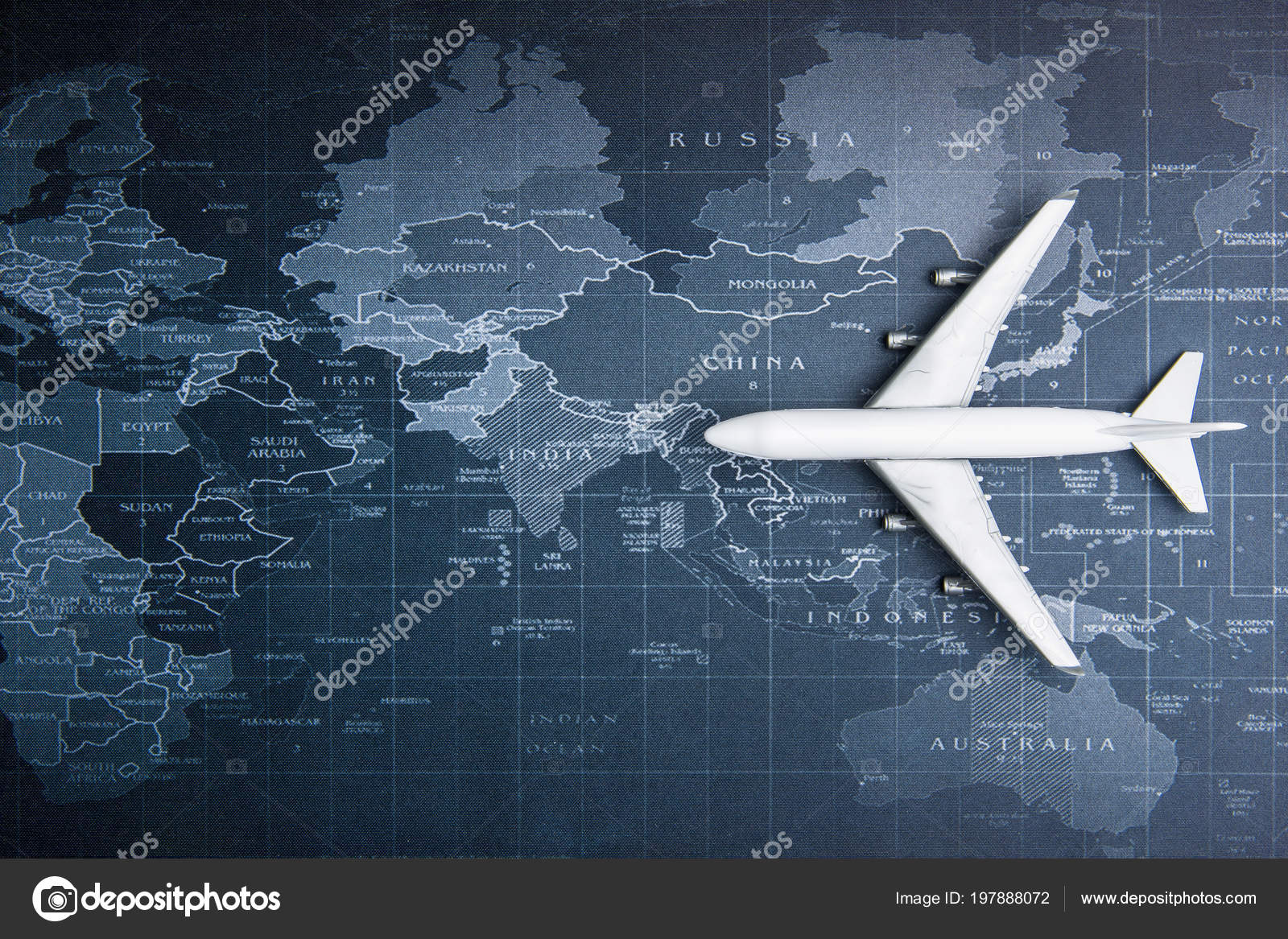 Passenger Plane World Map Business Transportation System Concept Stock ...