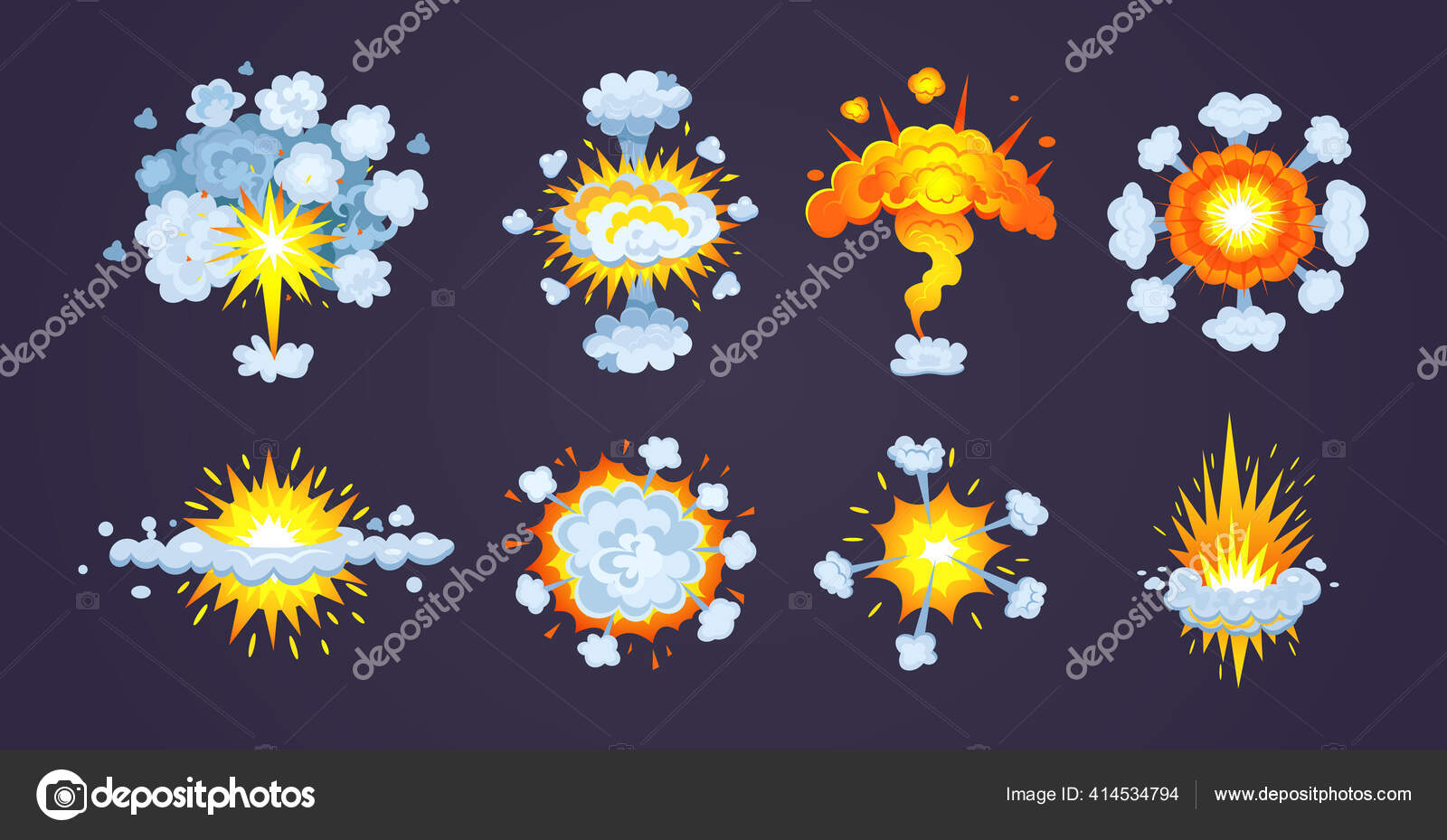 Animation Game Explosion Effect Frame Comic Animation Effect Fun ...