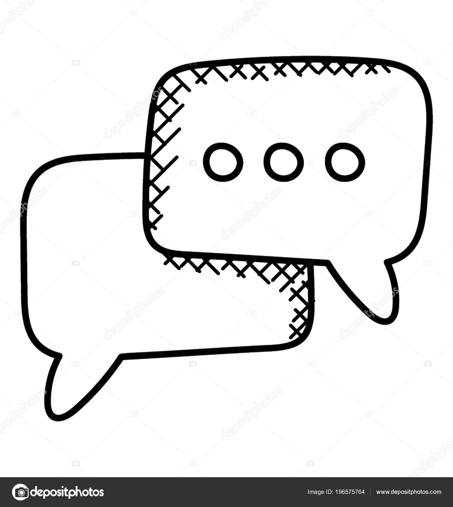 Doodle Icon Sms Chatting Communication Concept Stock Vector Image by ...