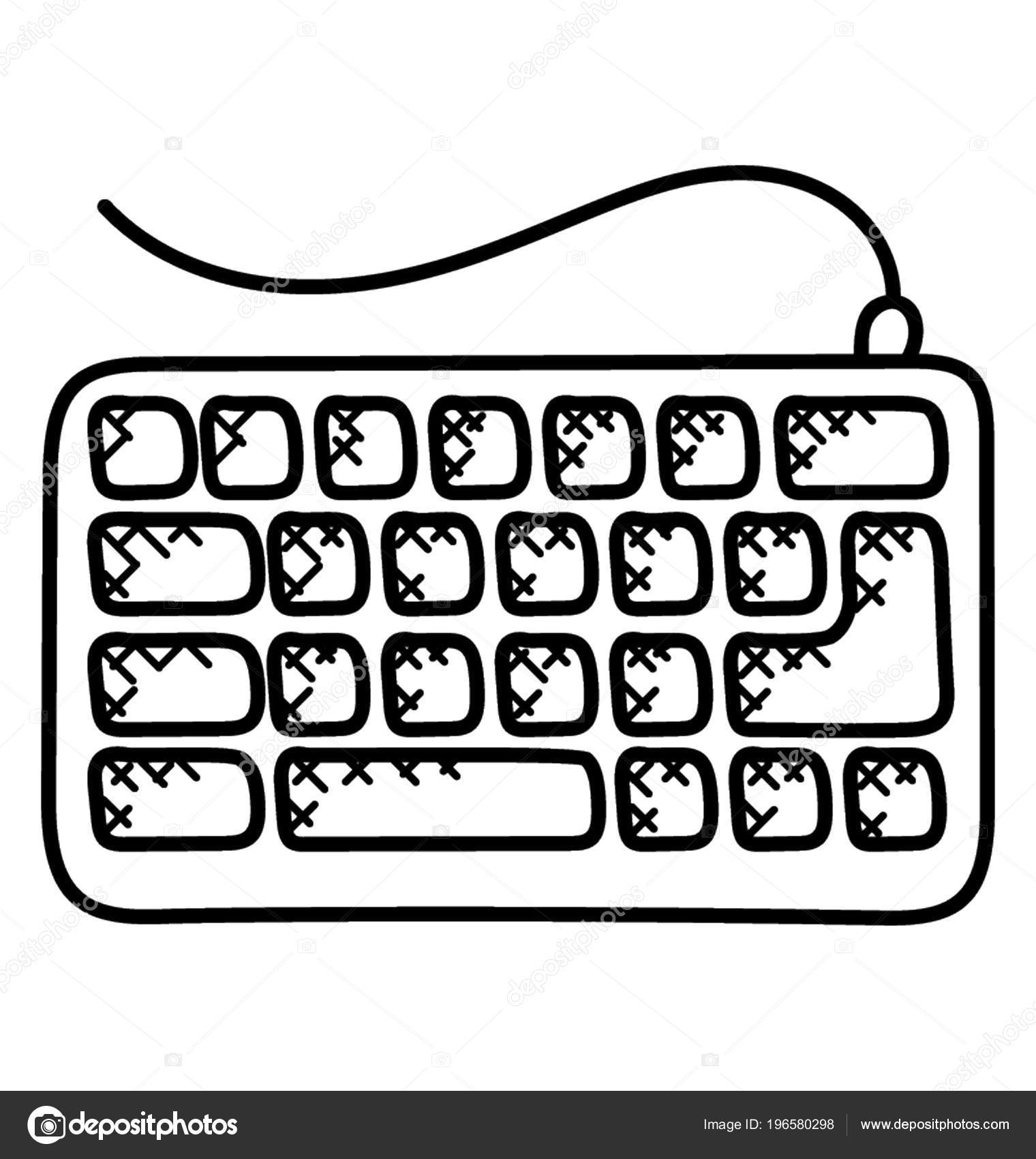 Typing Device Keyboard Doodle Icon Stock Vector Image by ©creativestall ...