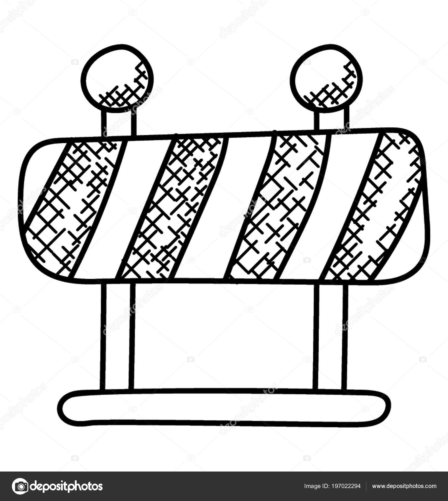 Road Barrier Stop Reverse Traffic Another Direction Stock Vector Image ...