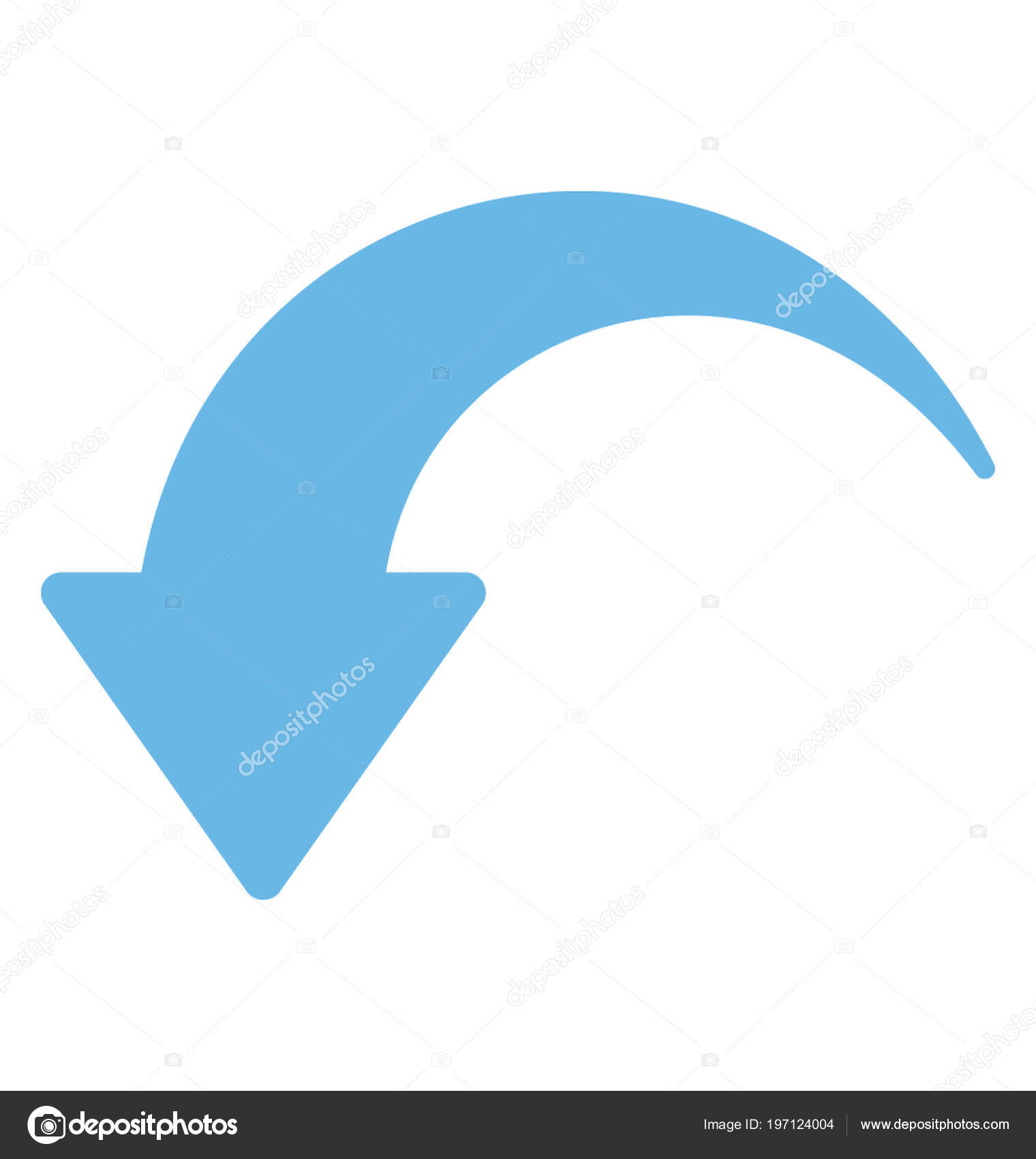 Curved Arrow Showing Indication Direction Stock Vector by ...