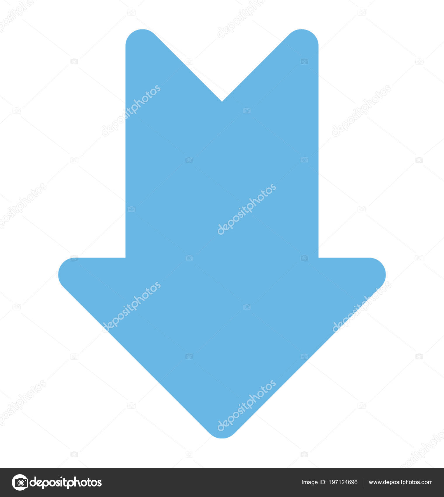 Arrow Indicating Downward Direction Arrow Stock Vector Image by ...