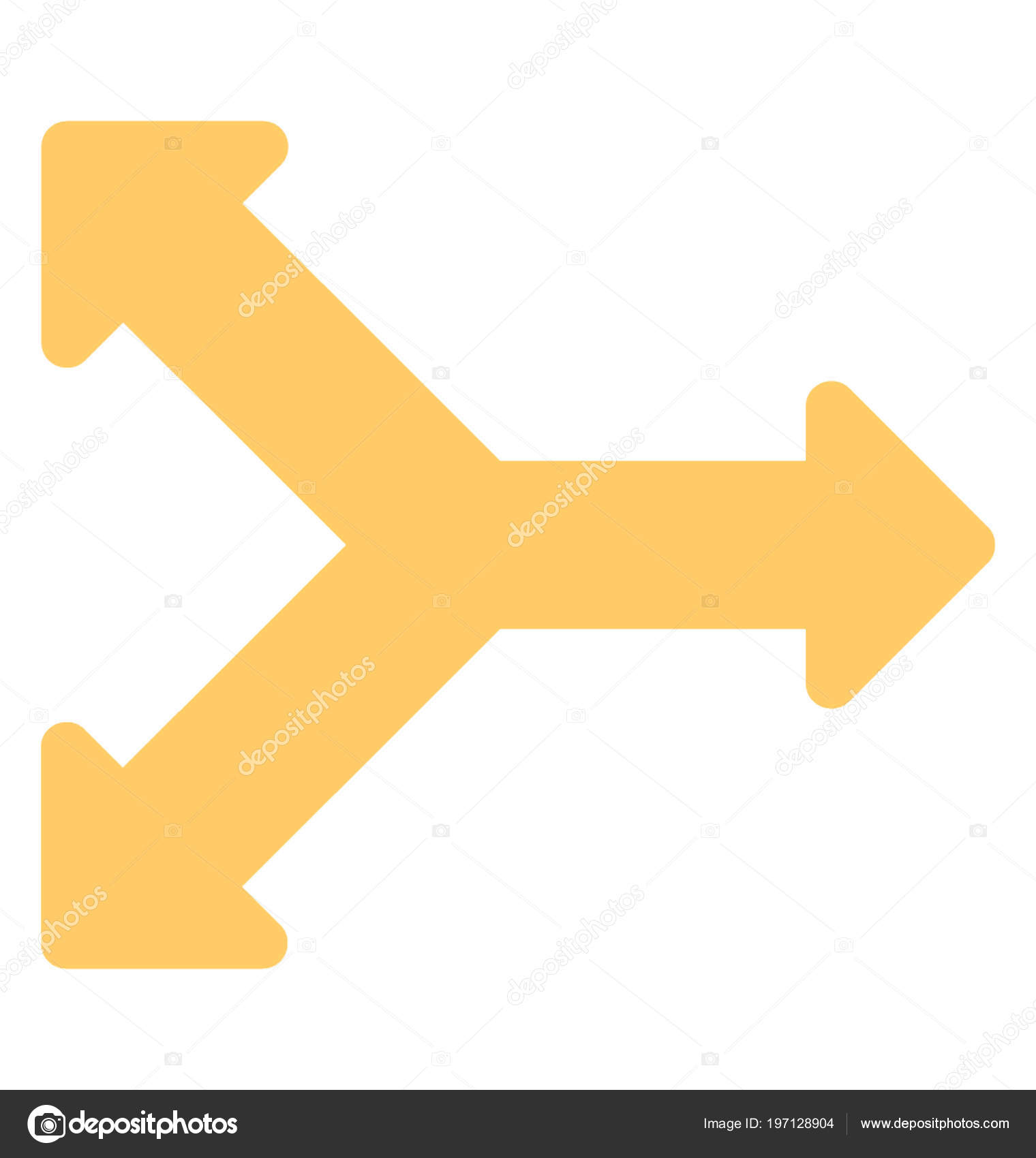 Three Way Junction Three Way Intersection Road Sign Stock Vector Image ...