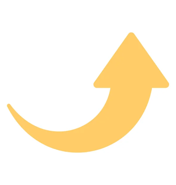 An curved arrow showing upward indication or direction - Stock Image ...