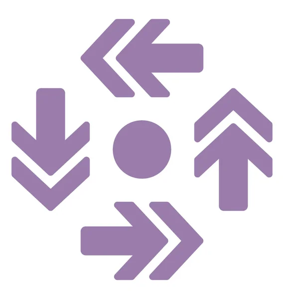 Arrows Four Directions Center Point Stock Vector Image by ...