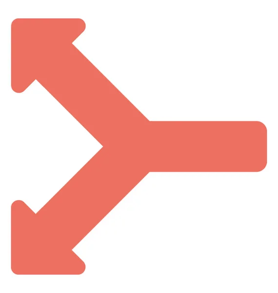 Road Splitting Three Ways Three Way Junction Sign Stock Vector Image by ...