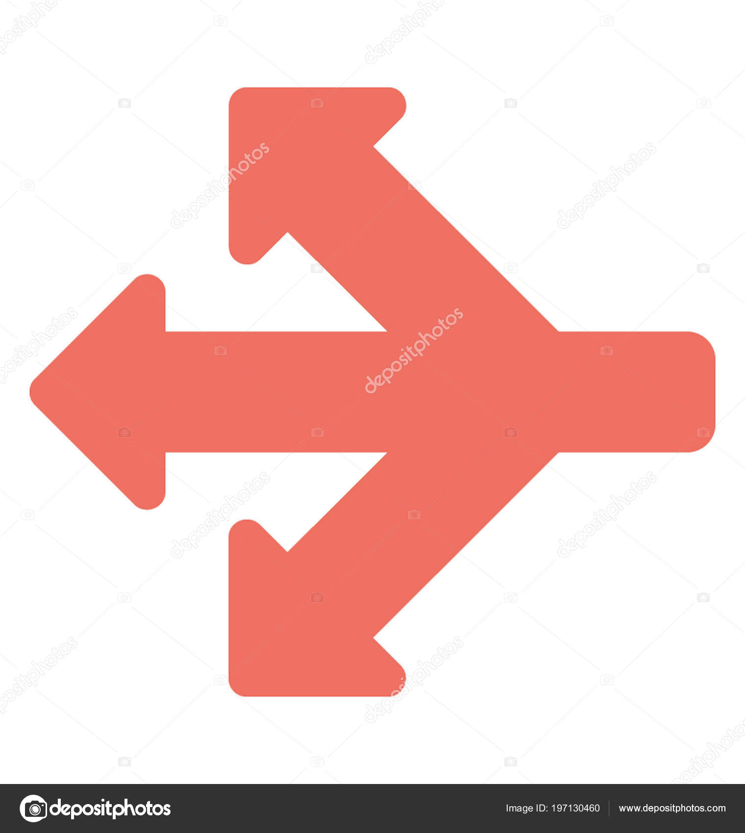 Road Splitting Three Ways Three Way Junction Sign Stock Vector Image by ...