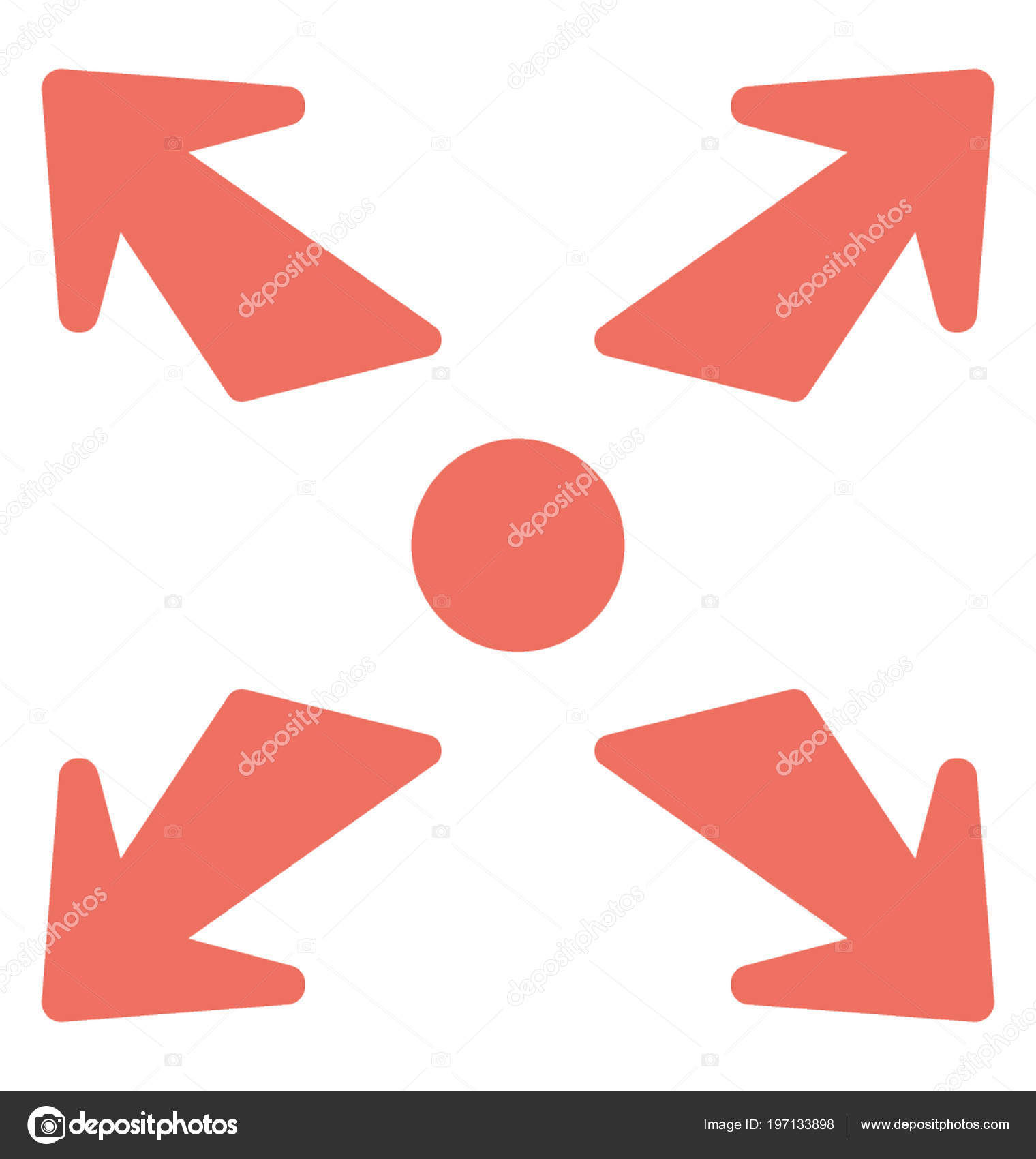 Four Arrows Pointing Different Directions Cross Road Ahead Sign Stock ...