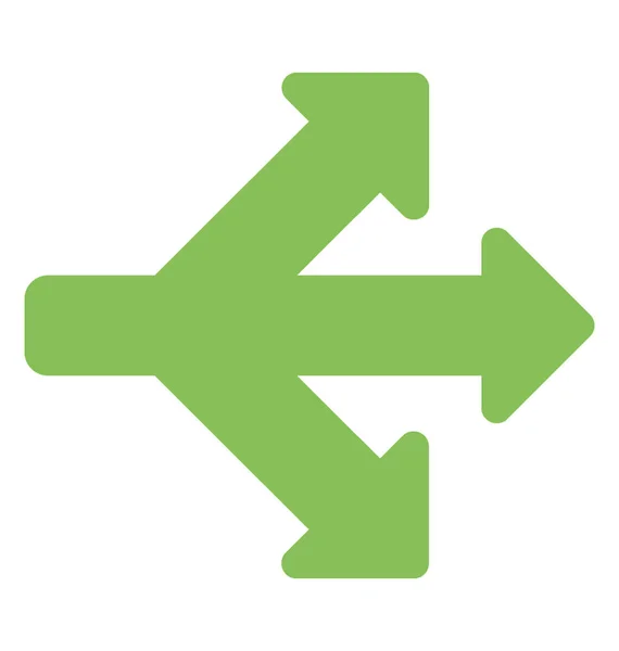 Three Way Junction Three Way Intersection Road Sign — Stock Vector ...