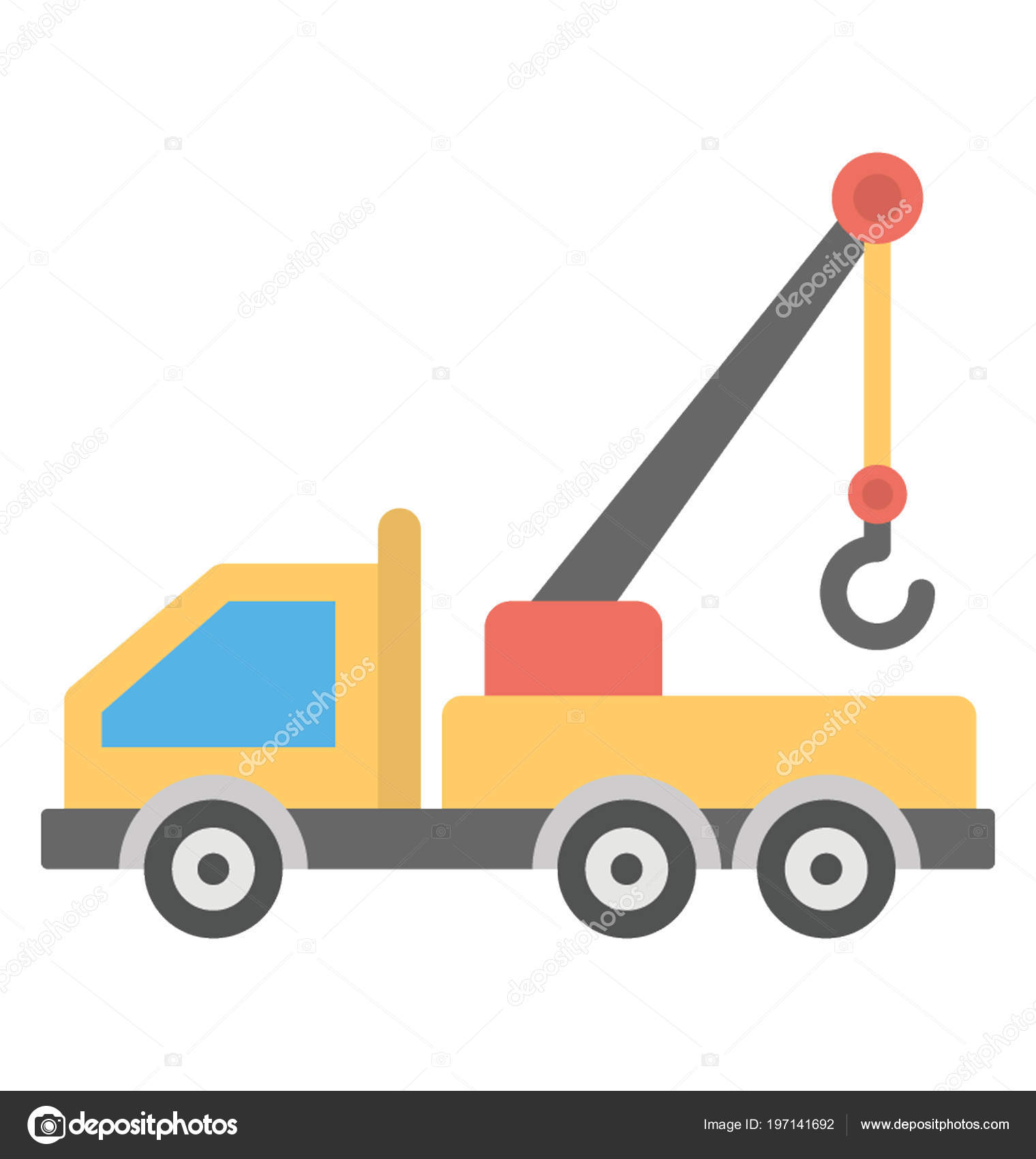 Mobile Crane Flat Design Icon Stock Vector Image by ©creativestall ...