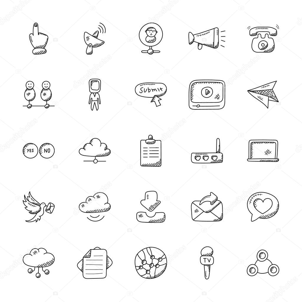 Conjunto de iconos vectoriales de comunicación 2023 Conjunto de iconos vectoriales de comunicación 2023