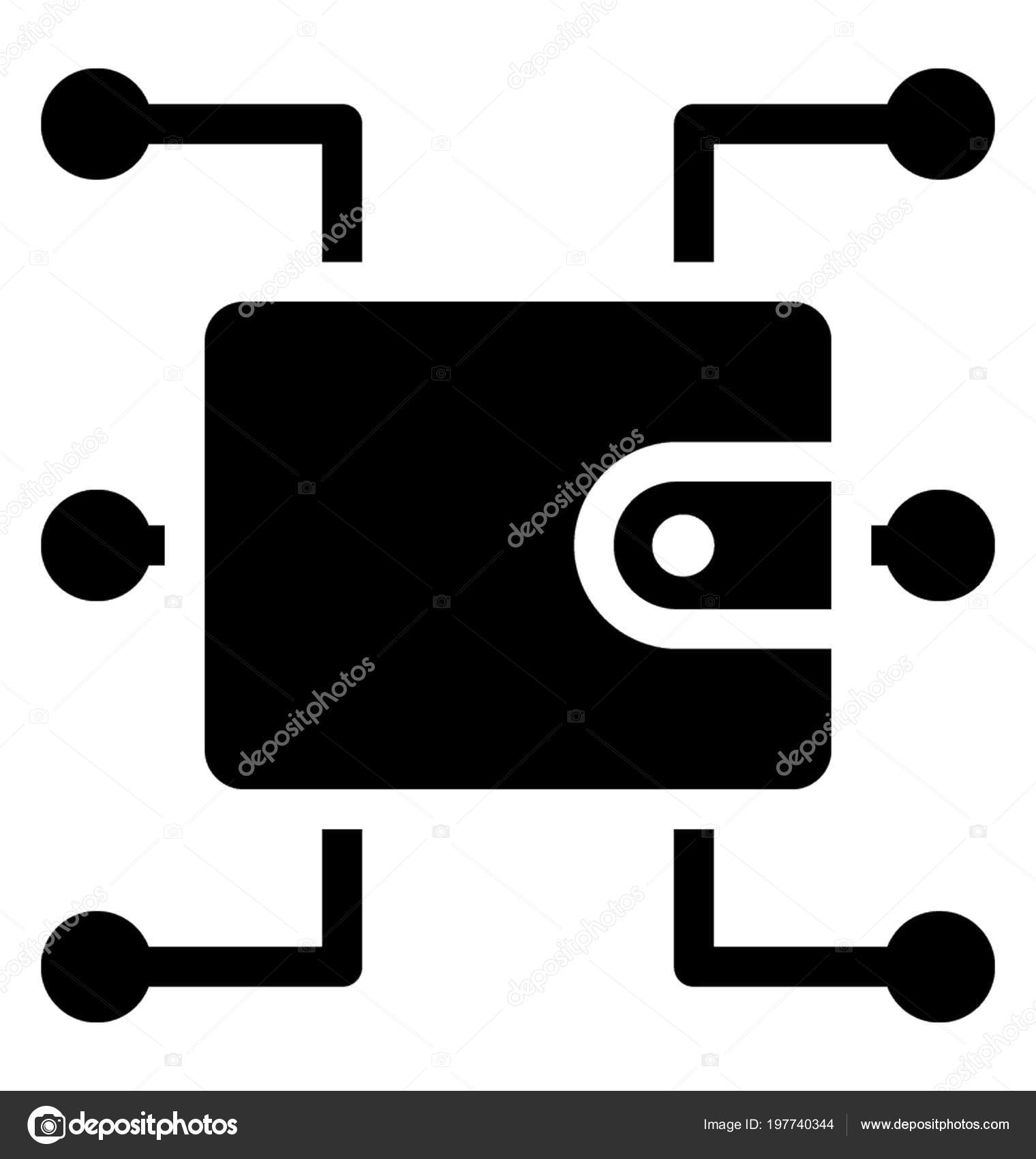 Wallet Four Connections Symbolizing Digital Wallet Stock Vector by ...