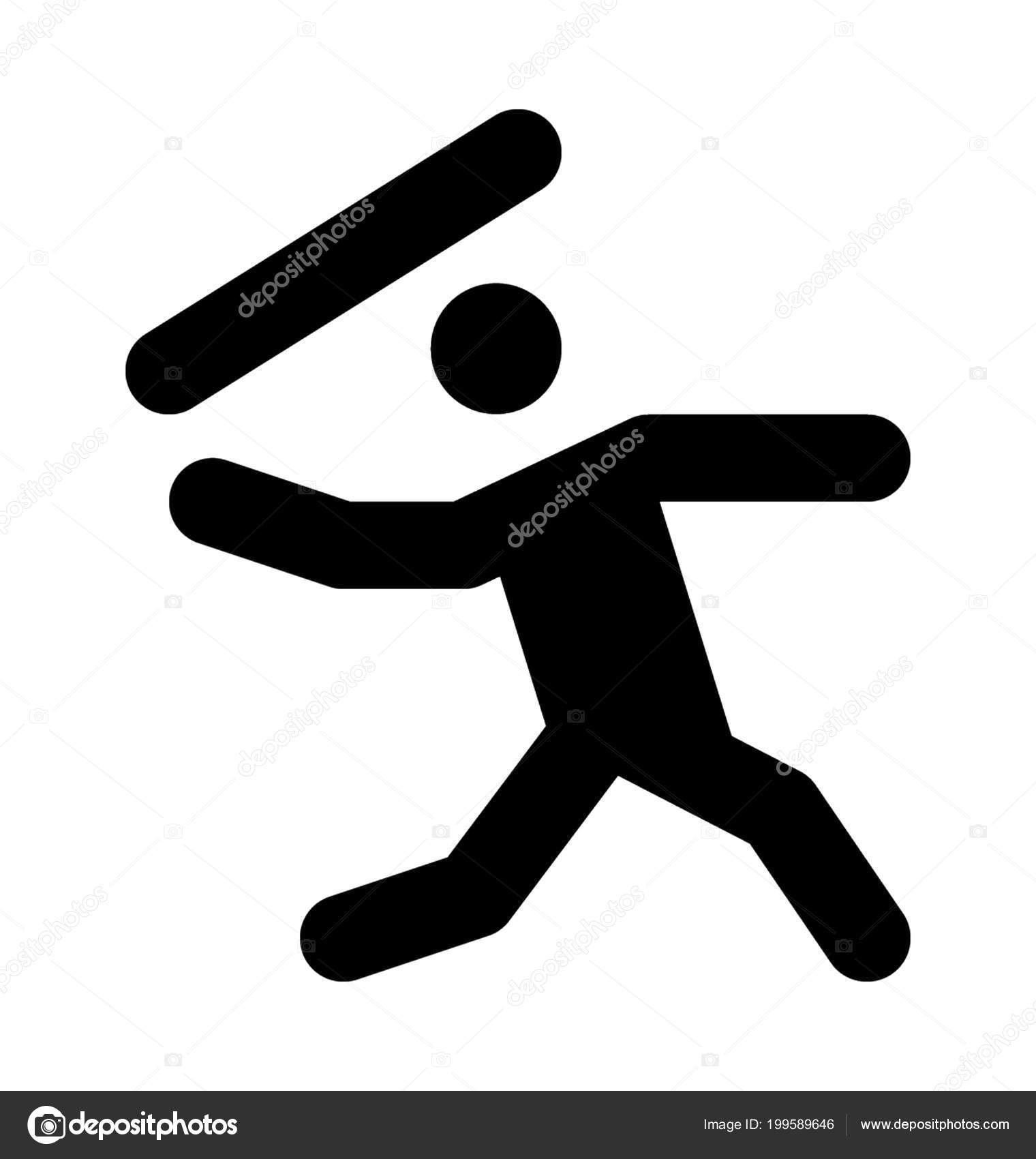 Javelin Thrower Flat Vector Icon Stock Vector by ©creativestall 199589646