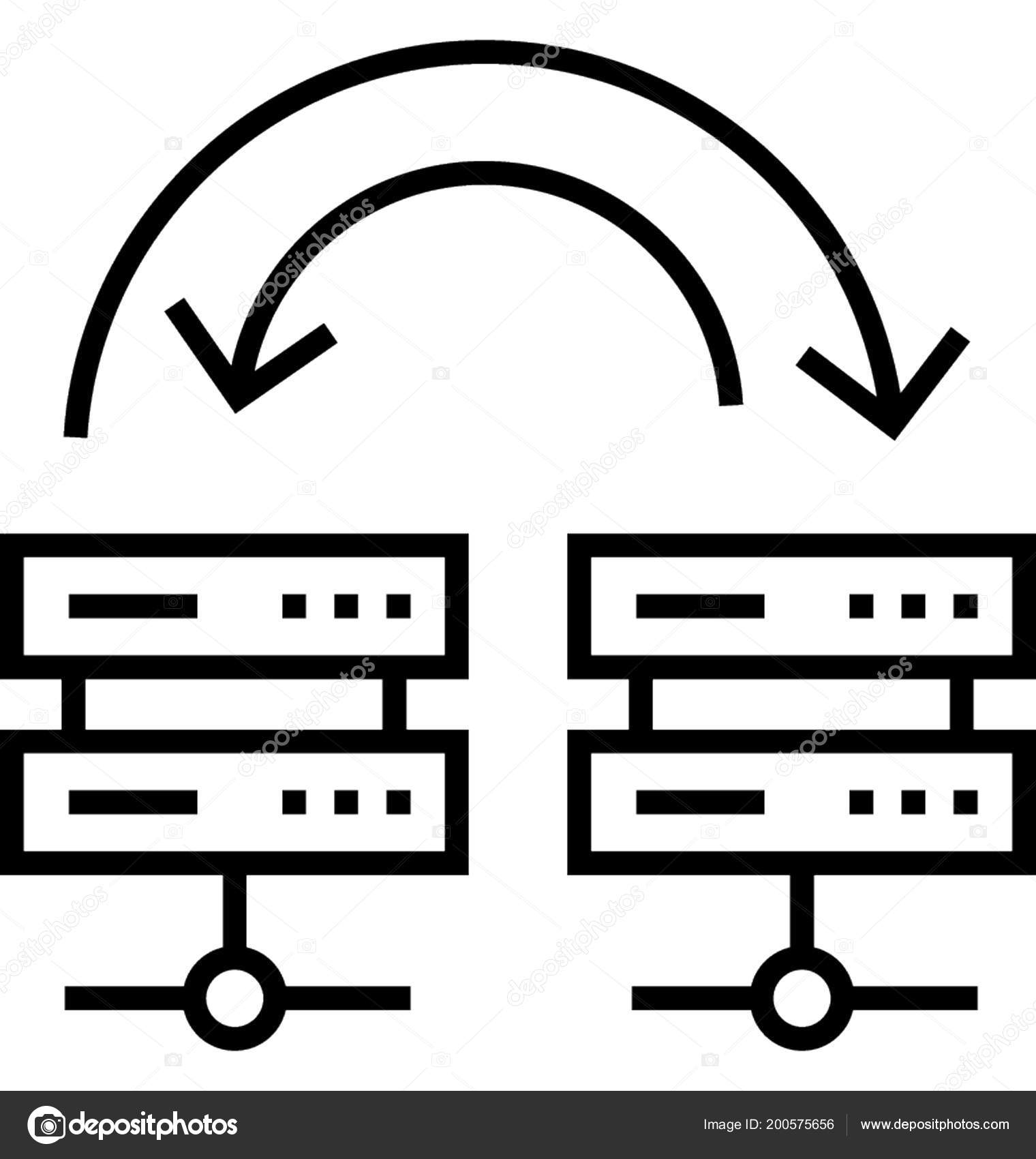 Data Sharing Line Vector Icon Stock Vector by ©creativestall 200575656 Data Sharing Line Vector Icon Stock Vector by ©creativestall 200575656
